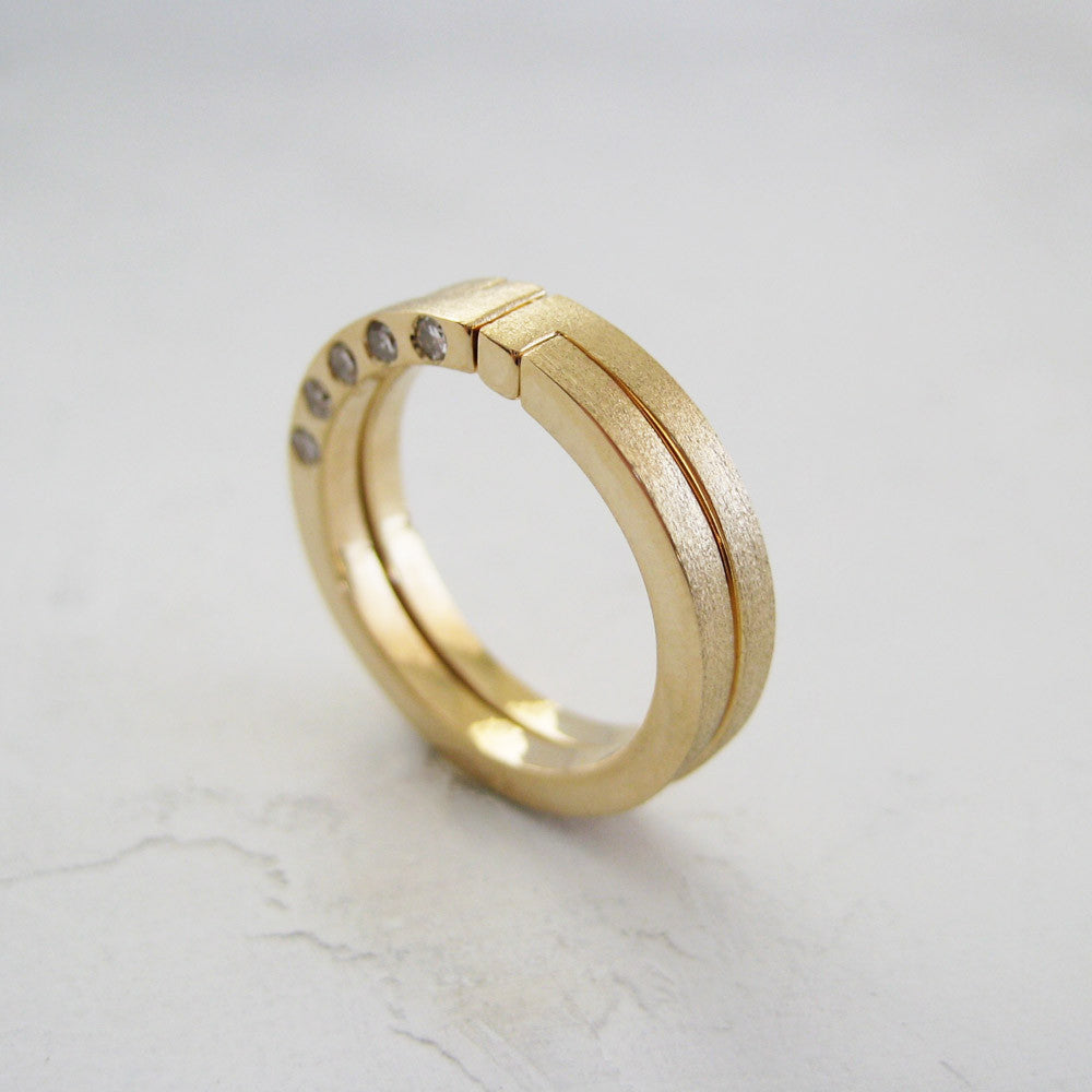 Diamond Puzzle Stacking Rings – Marilyn Brogan Jewelry